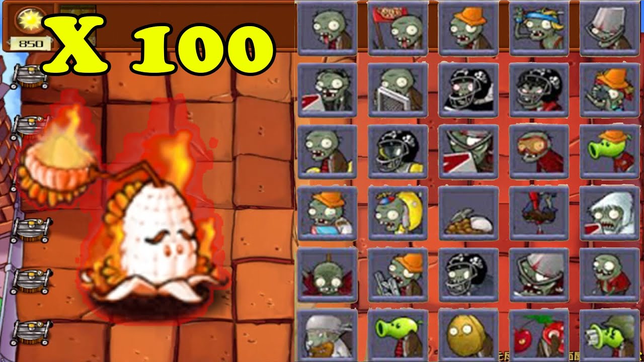 Plants vs Zombies Hybrid Challenge | 100 Sunbeam Cornpult vs All ...
