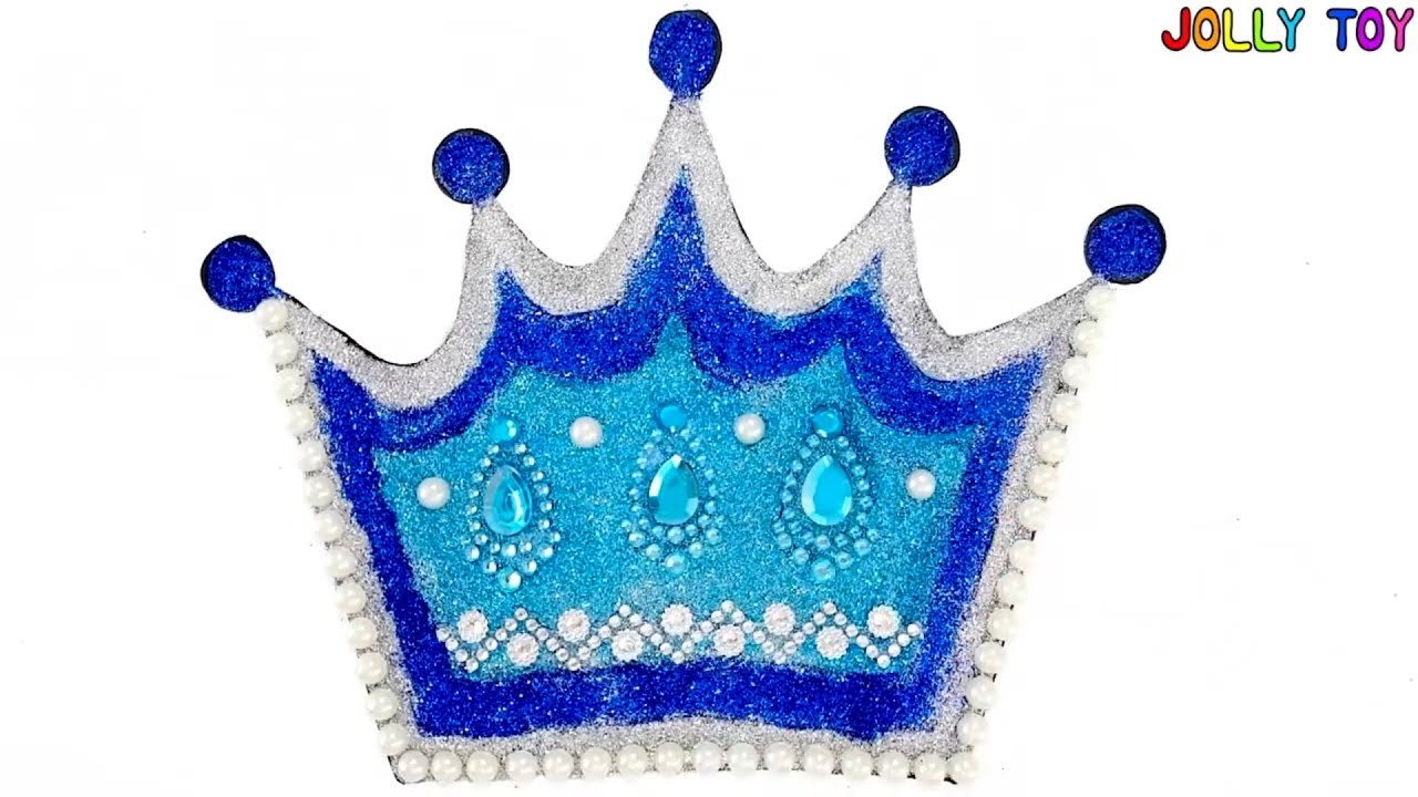 How to draw Princess Crown for Kids - Princess Crown Drawing, Painting ...
