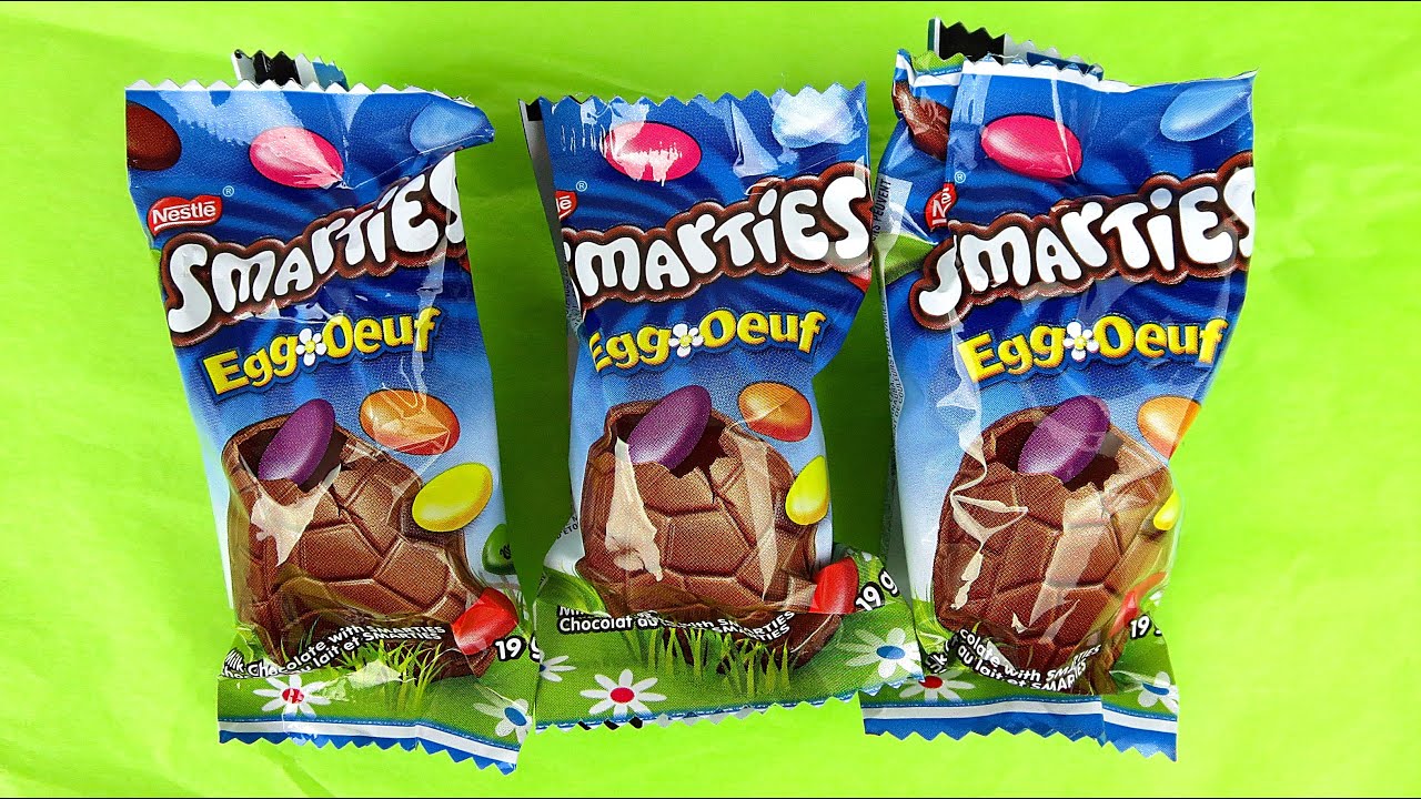 Learn Colors w/ Smarties Easter Eggs! Awesome Junk Food Tasting for a ...