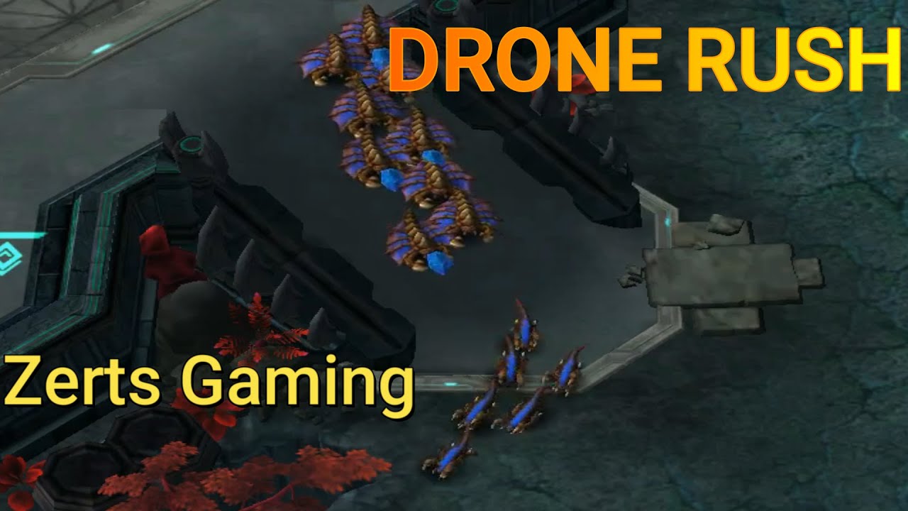 Drone Rush Starcraft 2 by(Zerts) - YouTube