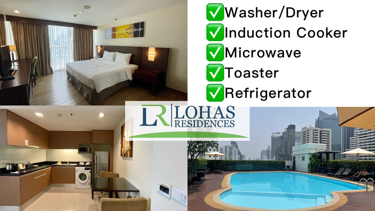 LOHAS RESIDENCES Hotel Tour || Apartment Hotel in Bangkok Cheap and ...