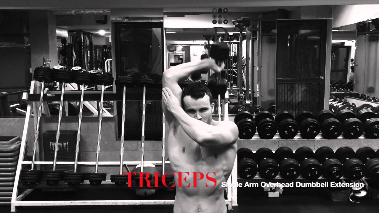 Fitgent: triceps single arm dumbbell extension - YouTube