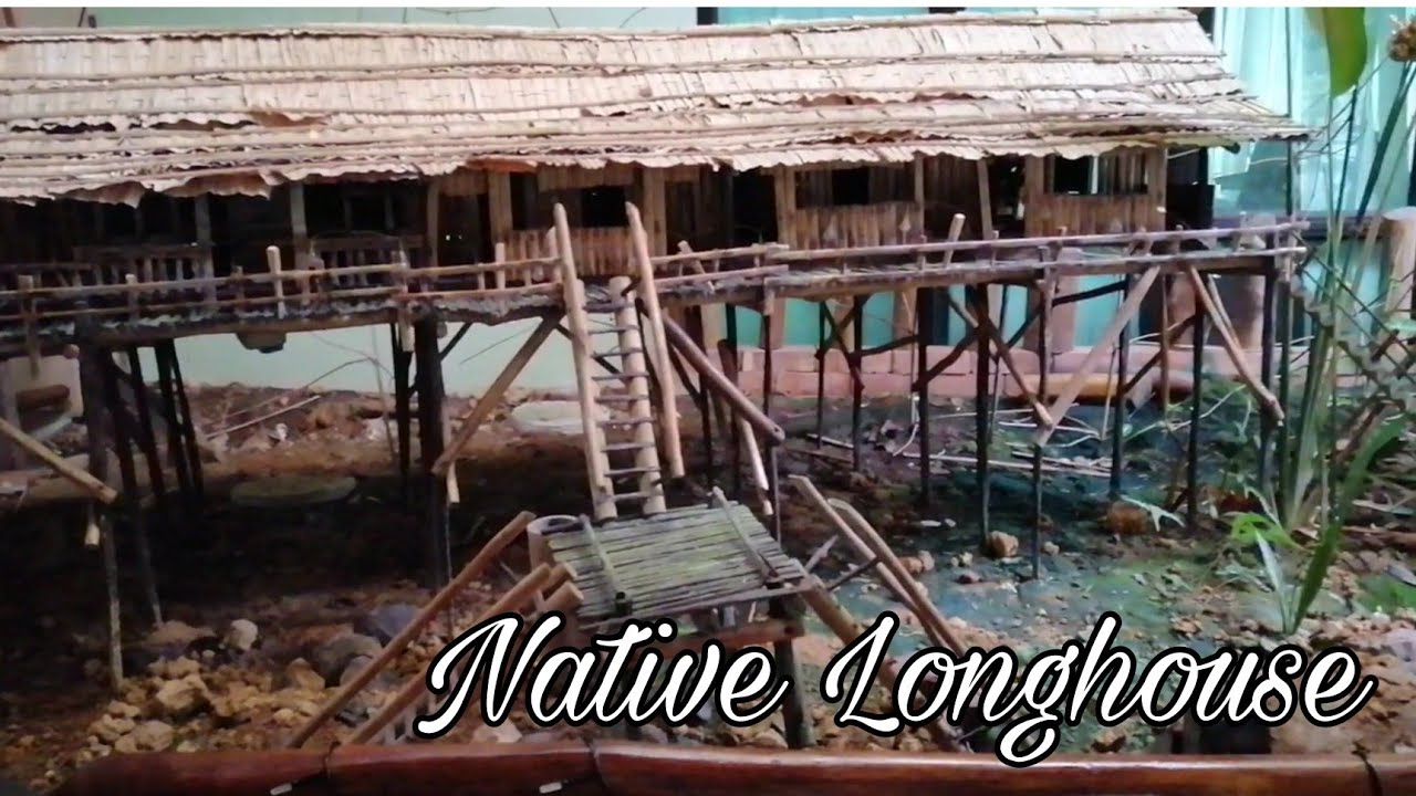 Miniature Native Longhouse In Sarawak Malaysia - YouTube
