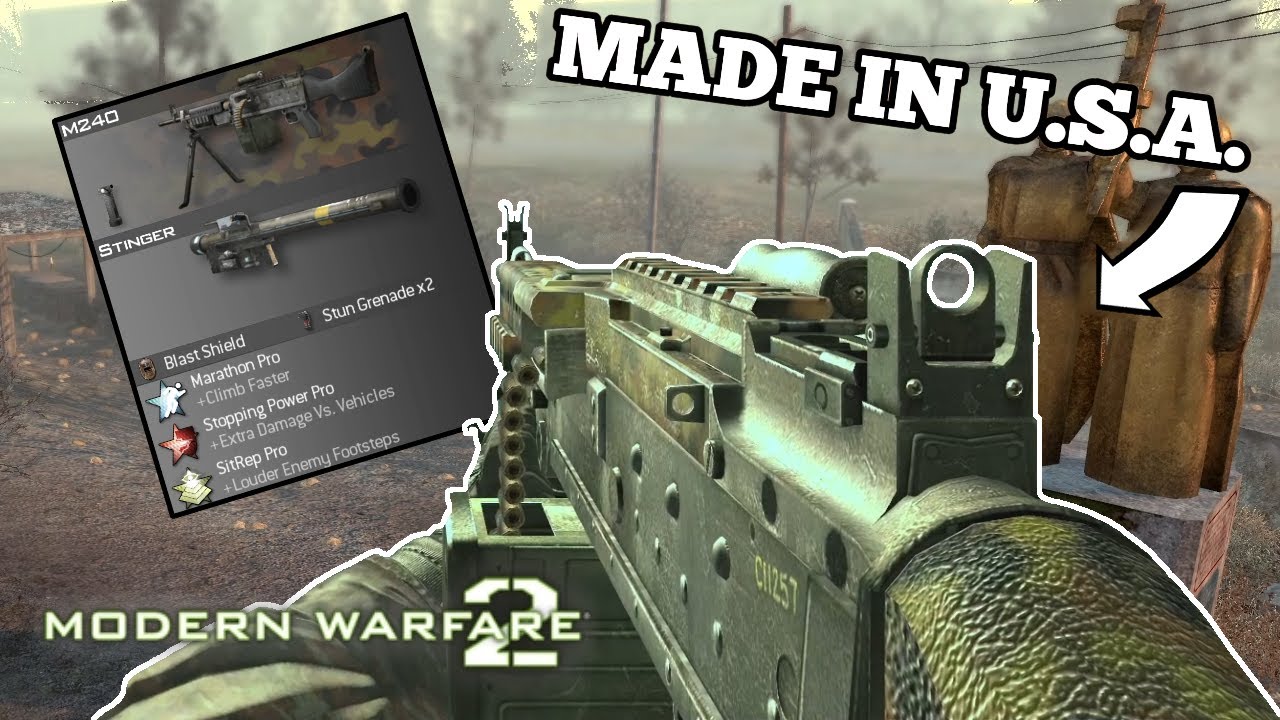 Kill Em’ With FREEDOM - Spray and Pray M240 - (MW2 2009) - YouTube