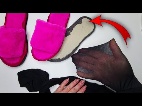 ✅🌺 Amazing trick. How to mend slippers with capron tights