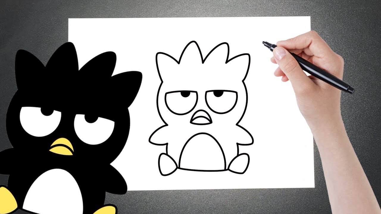 CÓMO DIBUJAR BADTZ MARU DE HELLO KITTY SANRIO - YouTube