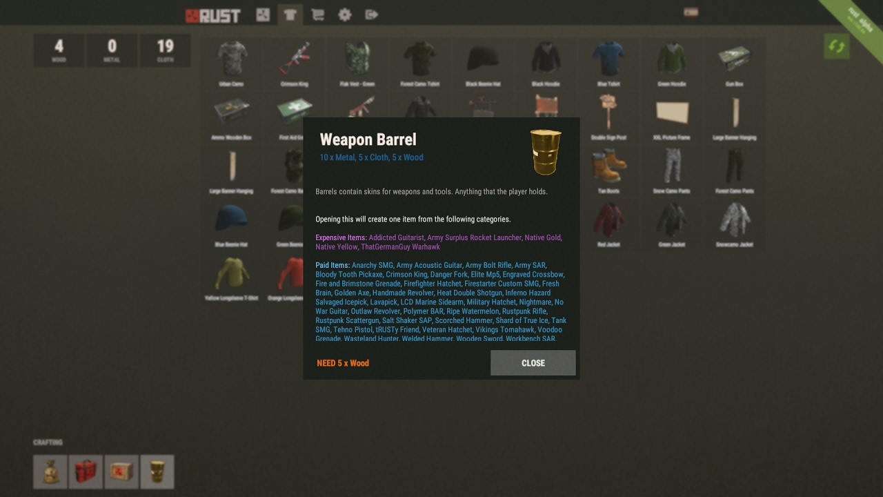 RUST OPENING Weapon Barrel!!! :D - YouTube