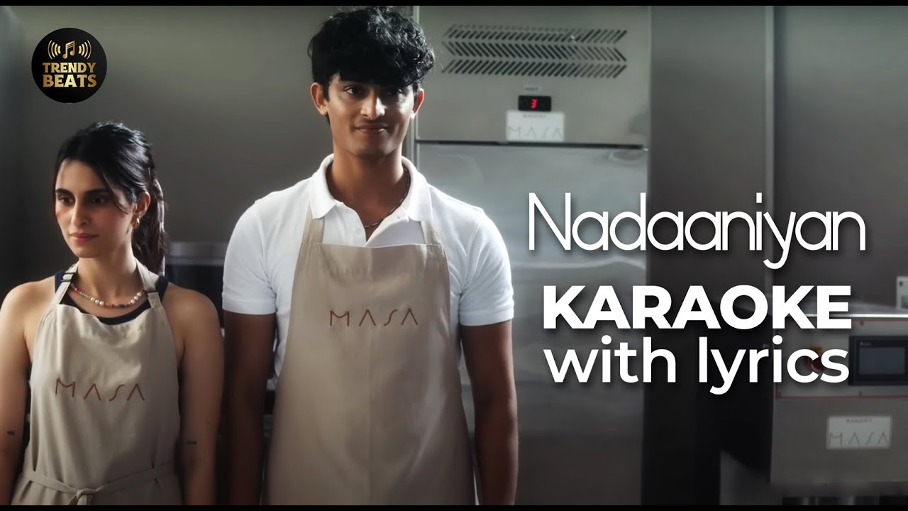 Nadaaniyan Karaoke with lyrics | Akshath Acharya | Aisha Ahmed ...