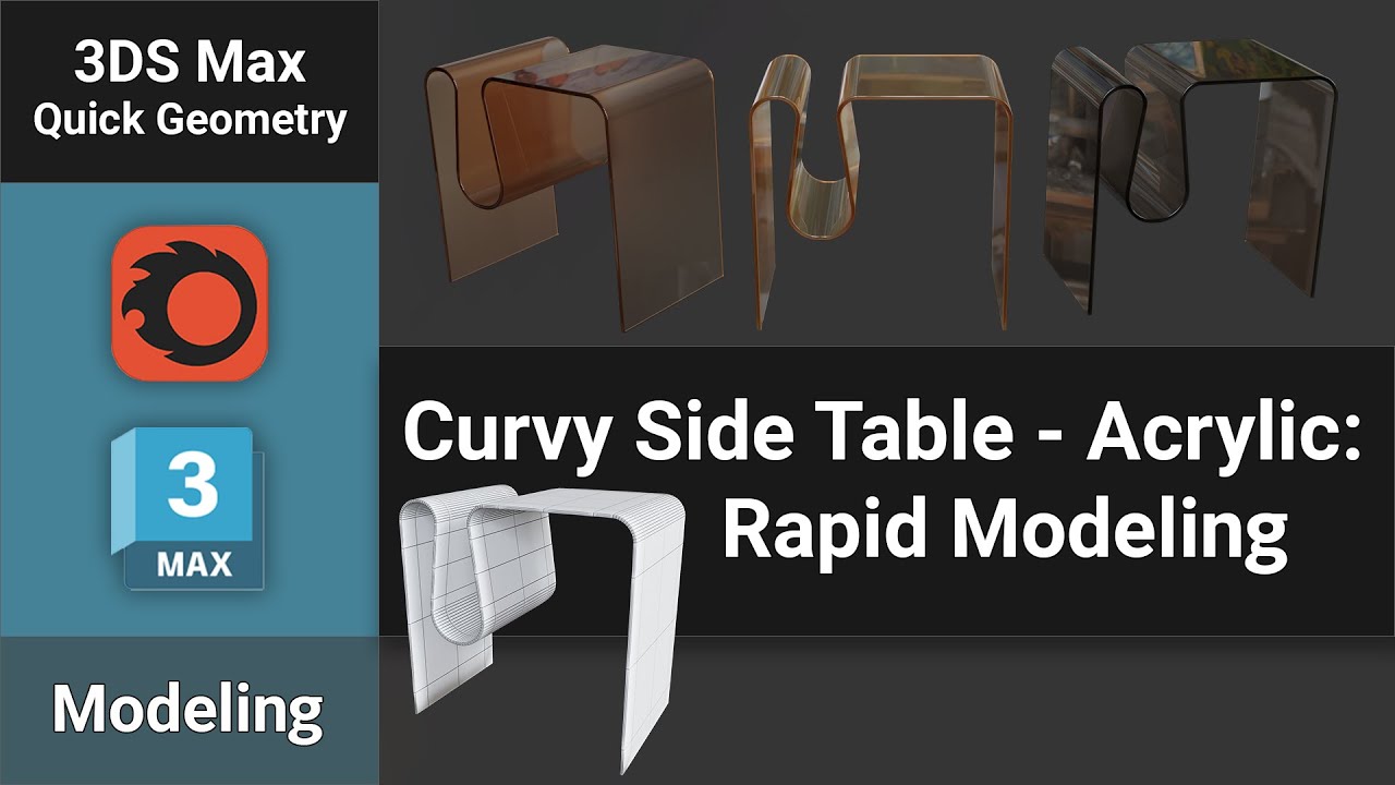 Curvy Side Table - Acrylic | Modeling Tutorial - YouTube