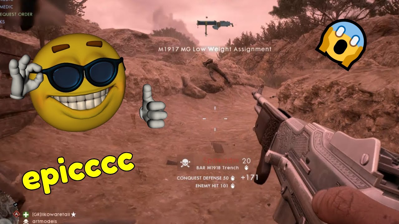 Getting the lmg 08/18 low weight, Bar M1918 Trench and M1917 MG Low ...