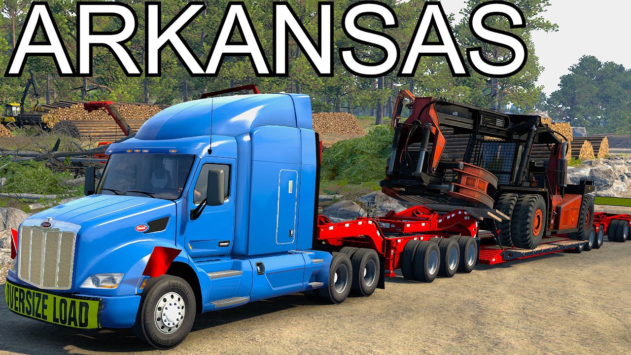 AMERICN TRUCK SIMULATOR ARKANSAS | Moving LOG STACKER | ATS 1.51 - YouTube