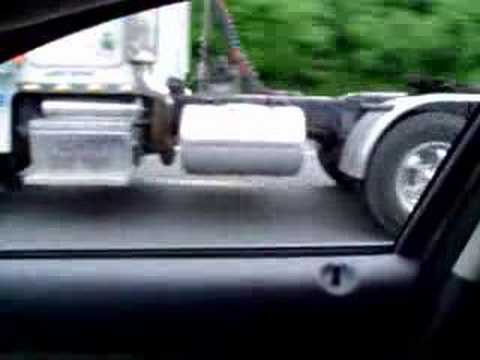 tractor trailer with spinners - YouTube