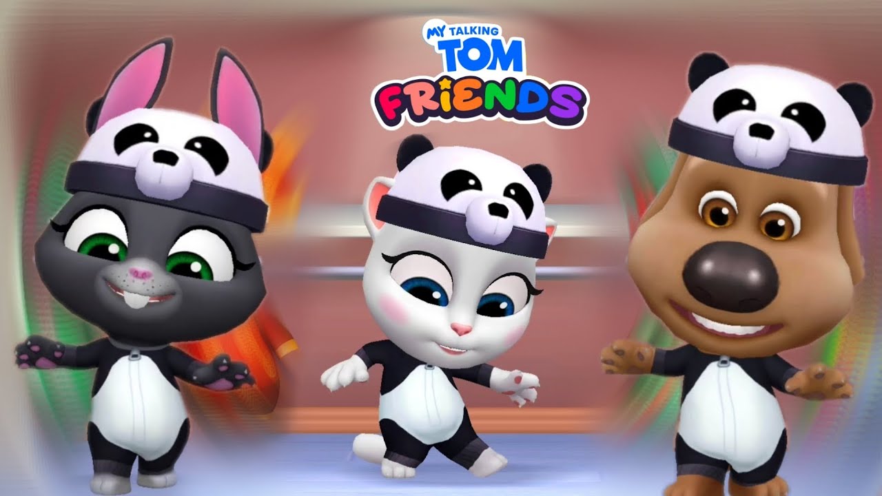NEW PANDA OUTFIT - My Talking Tom Friends Gameplay Walkthrough 271 ...