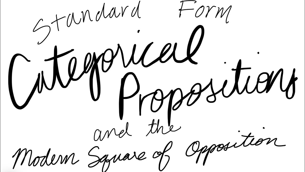 Standard form categorical propositions & The Modern Square of ...