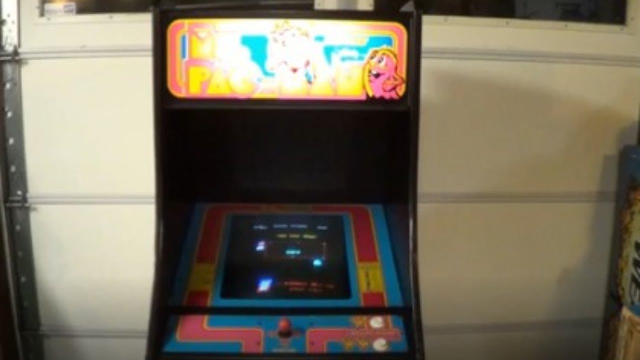 MS PAC MAN ARCADE VIDEO GAME WITH SPEED CHIP- BY MIDWAY 1982 - YouTube