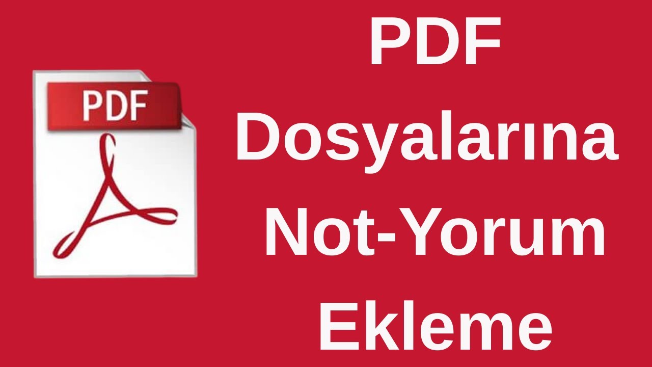PDF Üzerine Not Ekleme (PDF Yorum Ekle) - YouTube