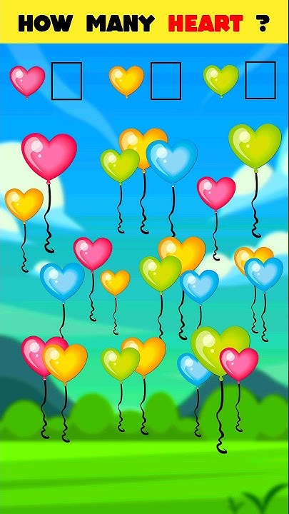 Can You Count Hearts🤔|How many heart here?||#shorts #riddles #iq - YouTube