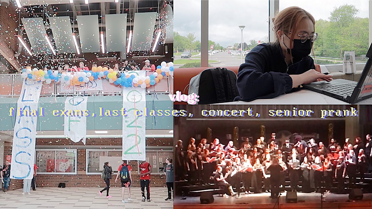 last day of high school: final exams, senior pranks, concert & study 🎒 ...