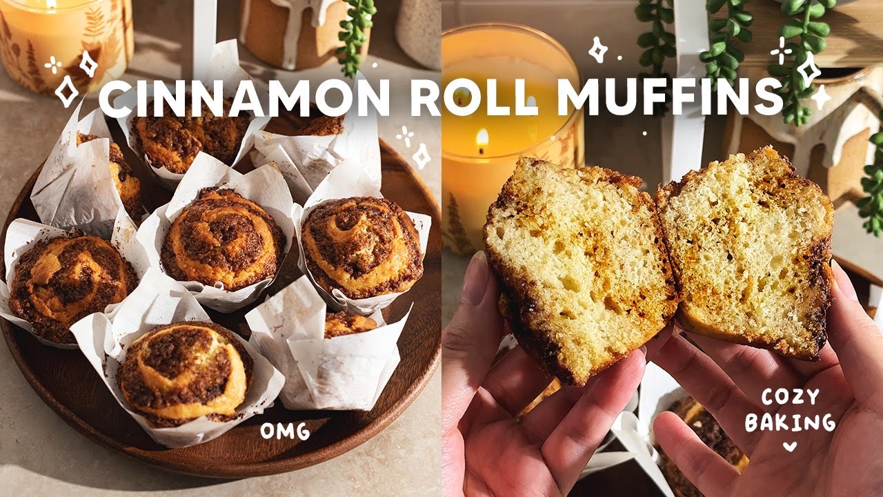 Cinnamon Roll Muffins! 💫 cozy baking recipe - YouTube
