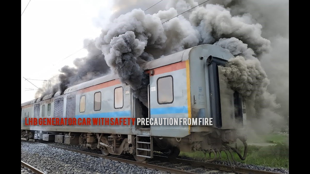 LHB GENERATOR CAR WITH SAFETY PRECAUTION FROM FIRE - YouTube