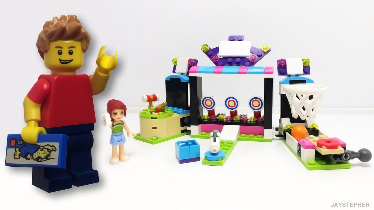 LEGO Friends Amusement Park Arcade 41127 Unboxing & Exploration - YouTube
