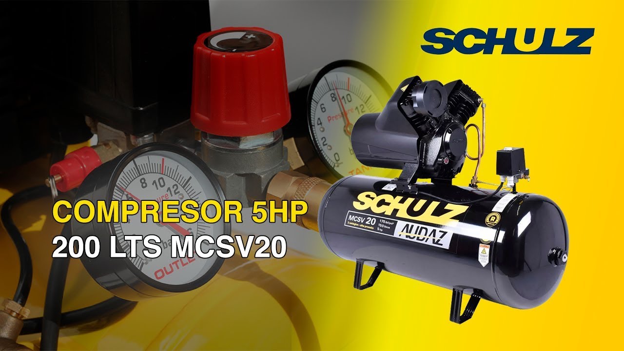 SCHULZ COMPRESOR 5hp 200 litros - YouTube