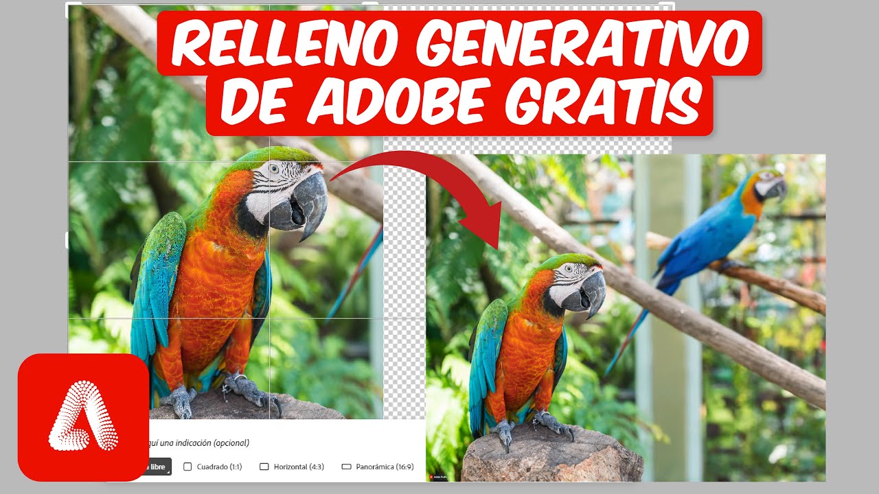 Cómo Usar el Relleno Generativo de Adobe GRATIS - YouTube