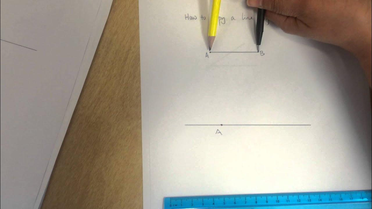 How to copy a line segment using straightedge and compass - YouTube
