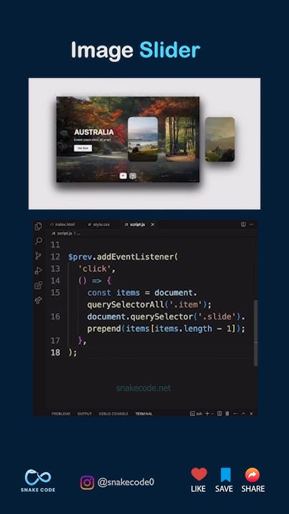 Image Slider Using #HTML, #CSS & #JavaScript #coding - YouTube