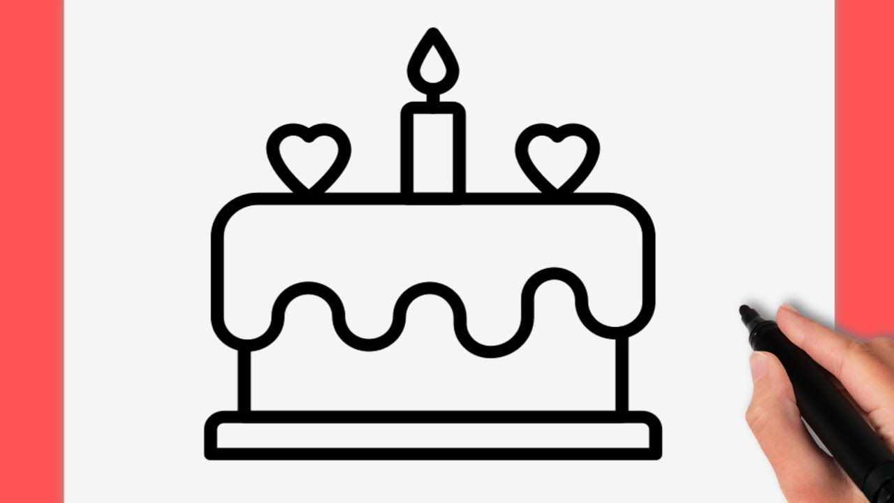 Come disegnare una torta di compleanno - (Facile 😊 ️) - YouTube