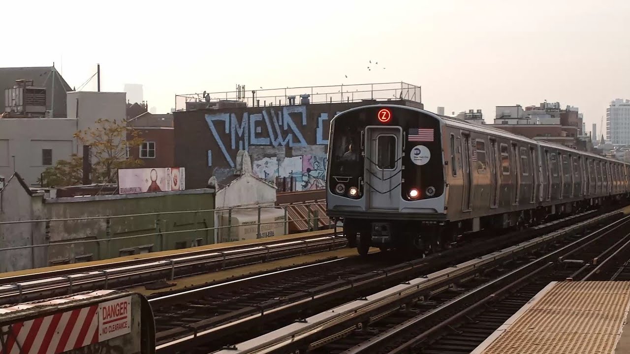 OH NO...THE LEMONS ARE BACK!!!! - R179 Z Train passing by Flushing Ave ...