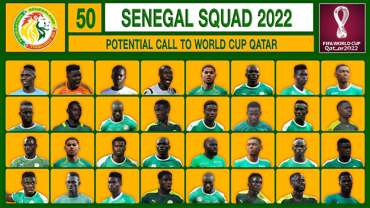 SENEGAL SQUAD TO WORLD CUP 2022 - YouTube