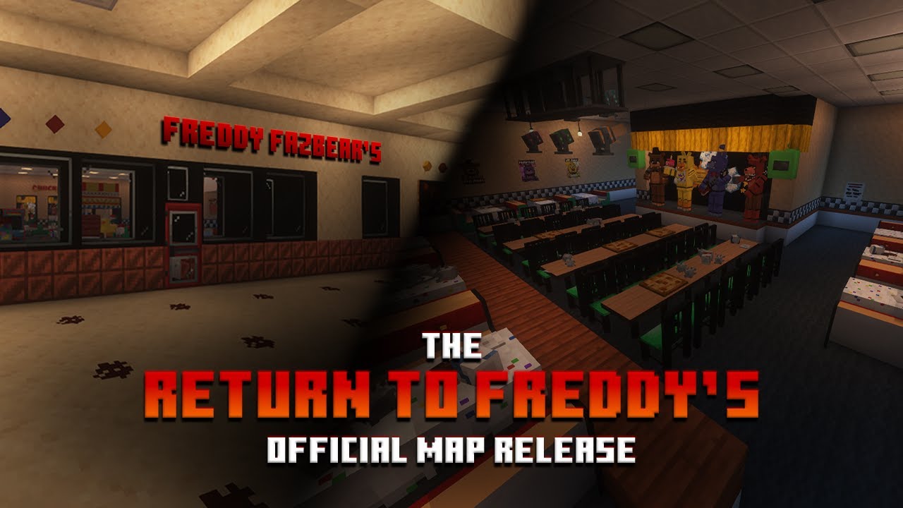 I BUILT AN OFFICIAL 'Return to Freddy’s: VHS' Map In MINECRAFT ...