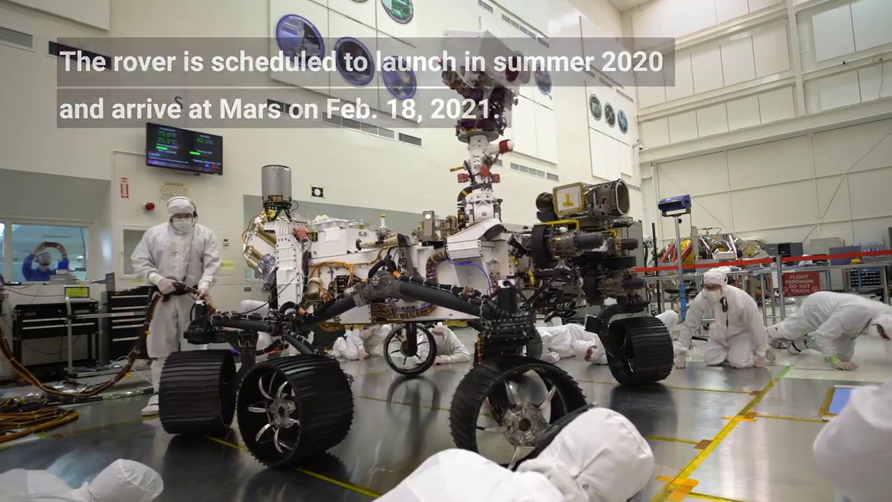 NASA's Mars 2020 Rover Takes First Test Drive - YouTube