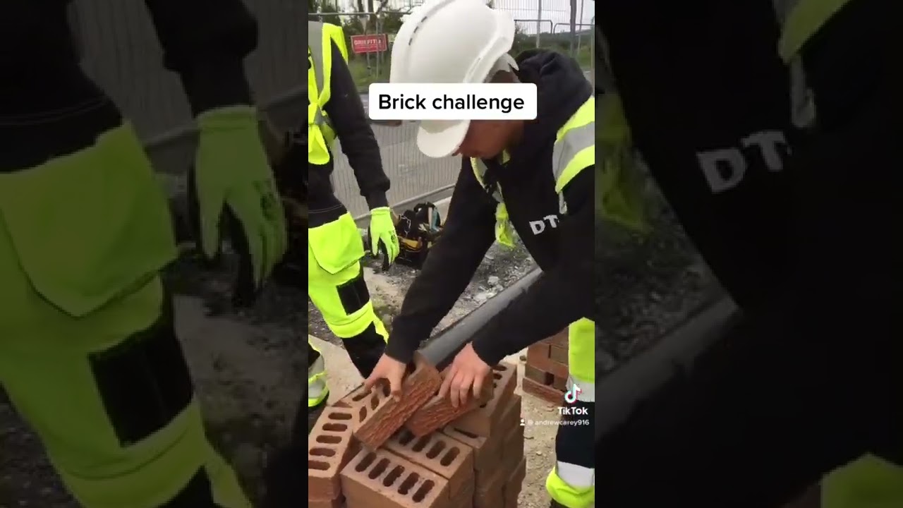 Brick challenge bricklaying - YouTube