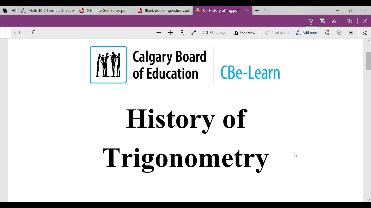 0 - History of Trig - YouTube