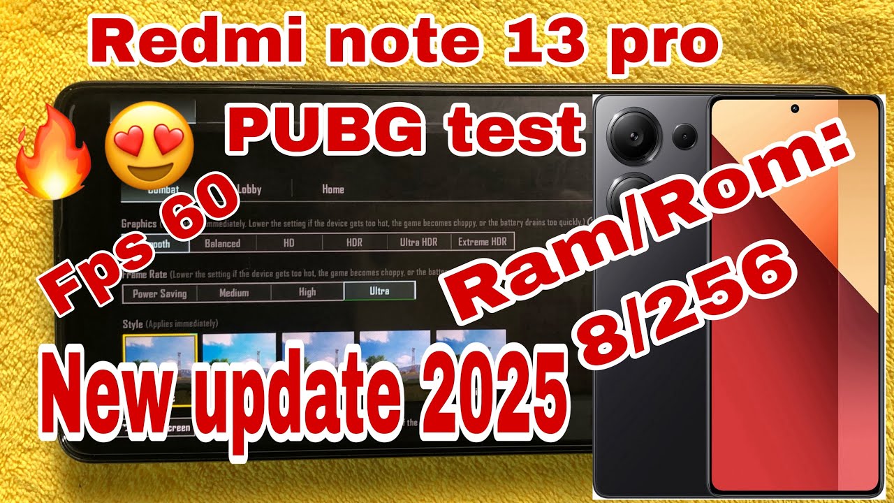 Redmi note 13 pro PUBG Test with FPS ! 🔥 see how it performs & if it ...