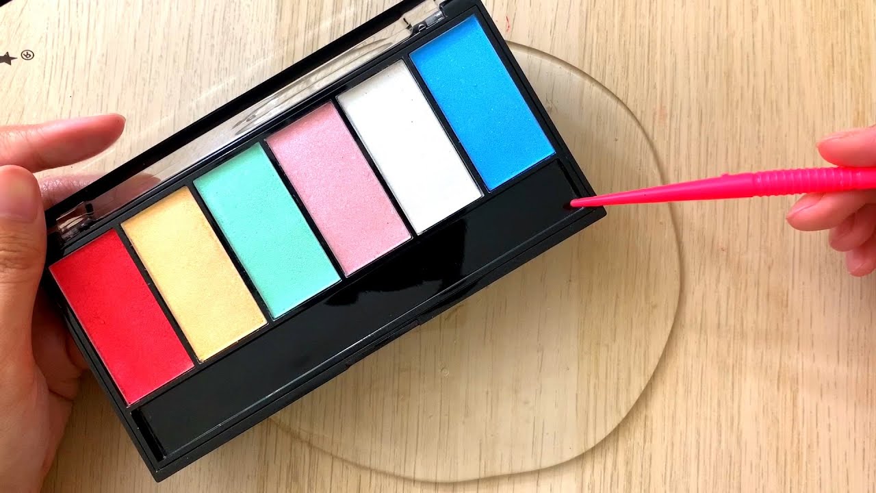 Mixing Eyeshadow Makeup into Slime | Satisfying Slime Videos | ASMR 163 ...