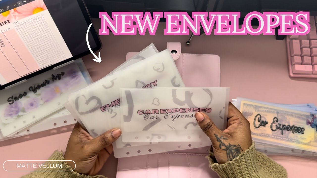 Changing All My Envelopes | Binder Update | Matte Vellum - YouTube