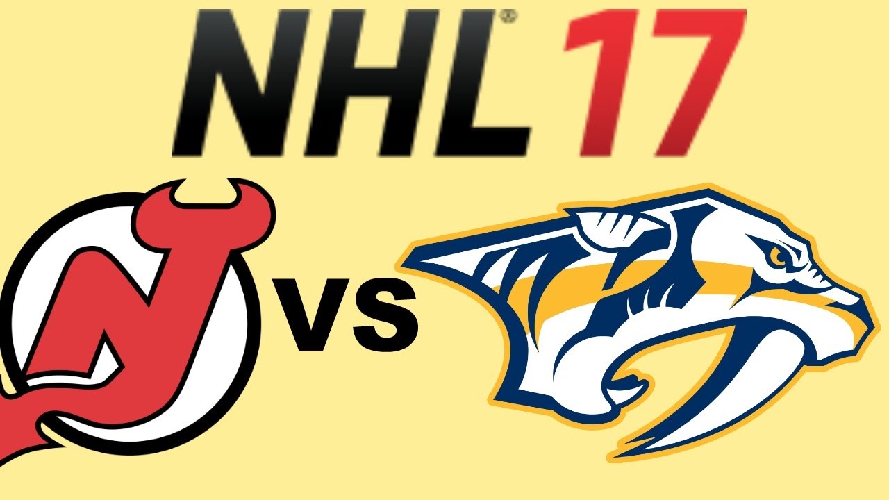 NHL 17 New Jersey Devils Vs Nashville Predators Full Game - YouTube