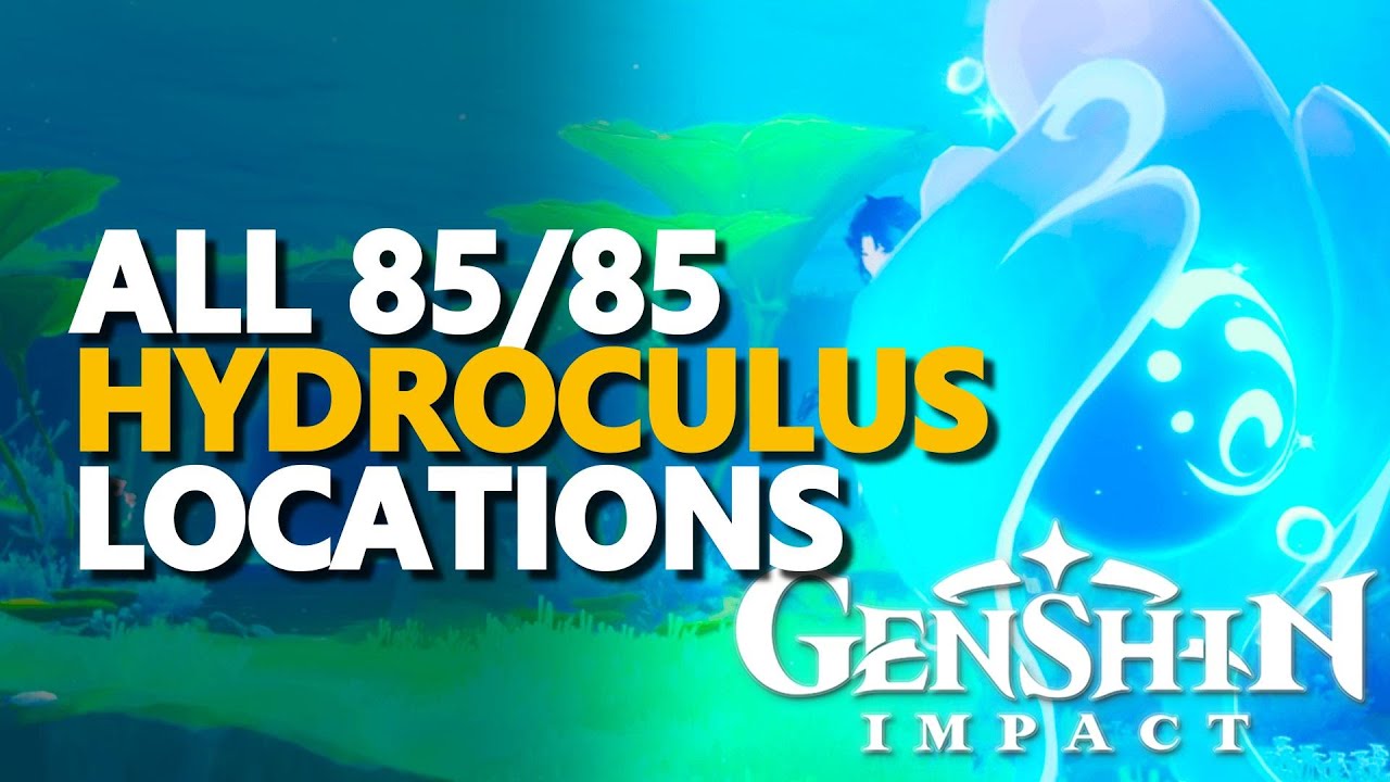 All Hydroculus Locations Genshin Impact All 85/85 - YouTube