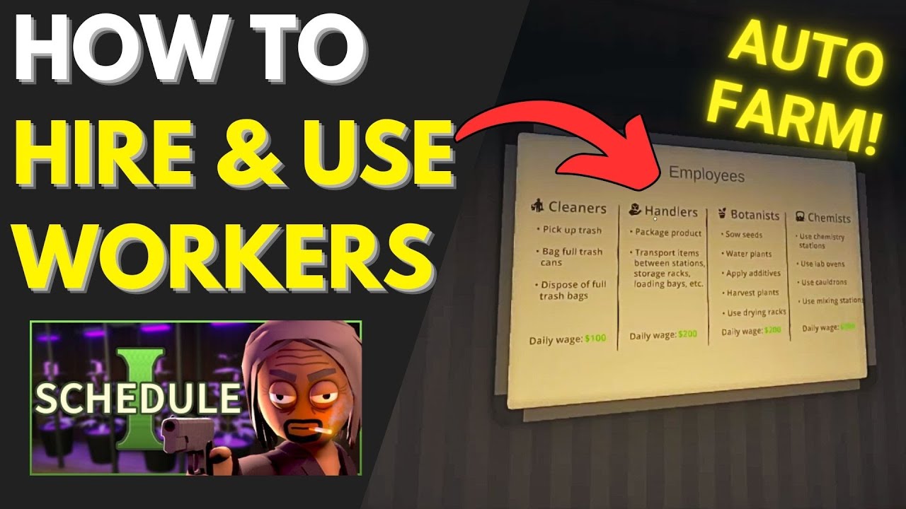 How To Hire & Use WORKERS | Schedule 1 Easy Tutorial - YouTube