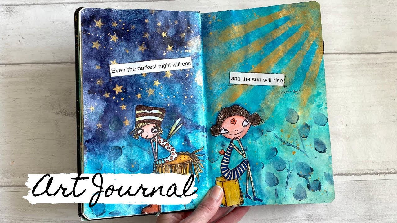 Art Journal with Elena Zinski Art - EASY - YouTube