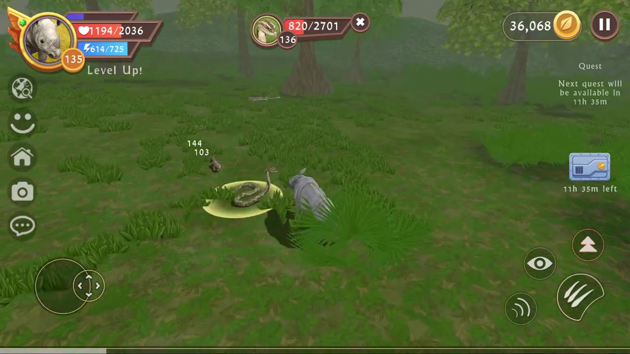 Wildcraft: LEVELING UP WITH A TIGER TRANSFORMED INTO A RHINO ...