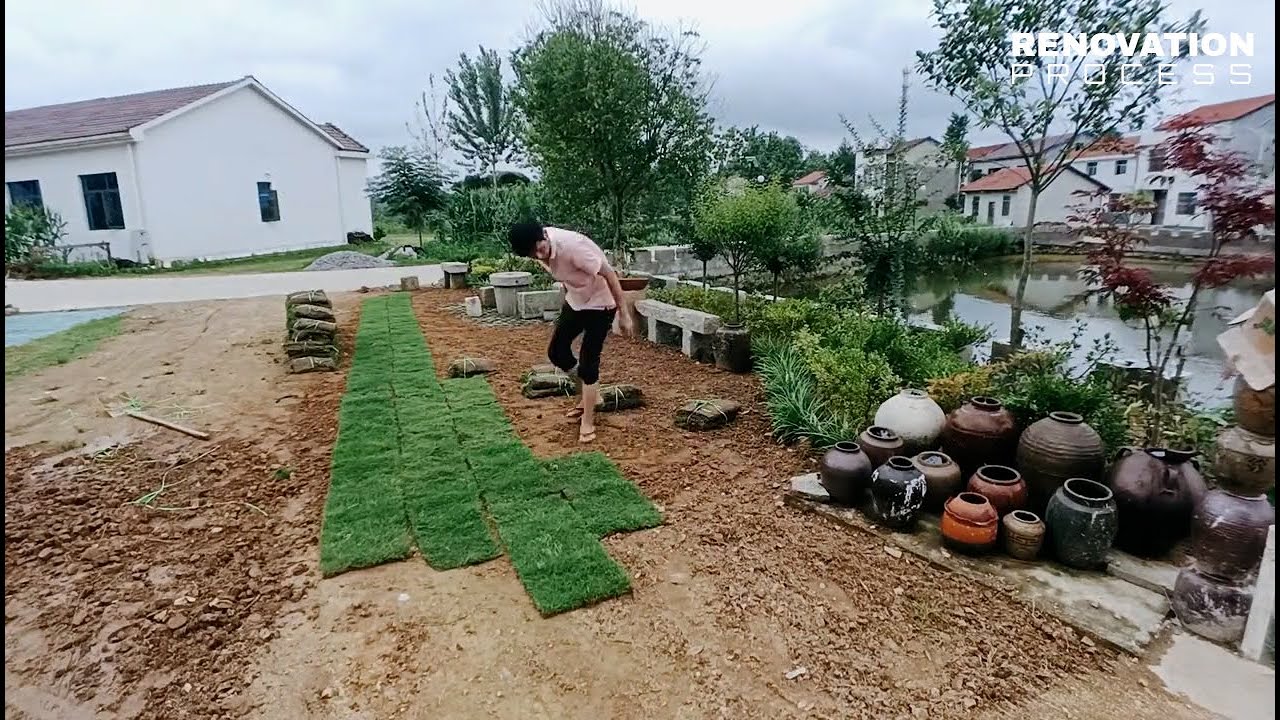 How A 40-Year-Old Man Renovates The Old Yard In His house . Amazing ...