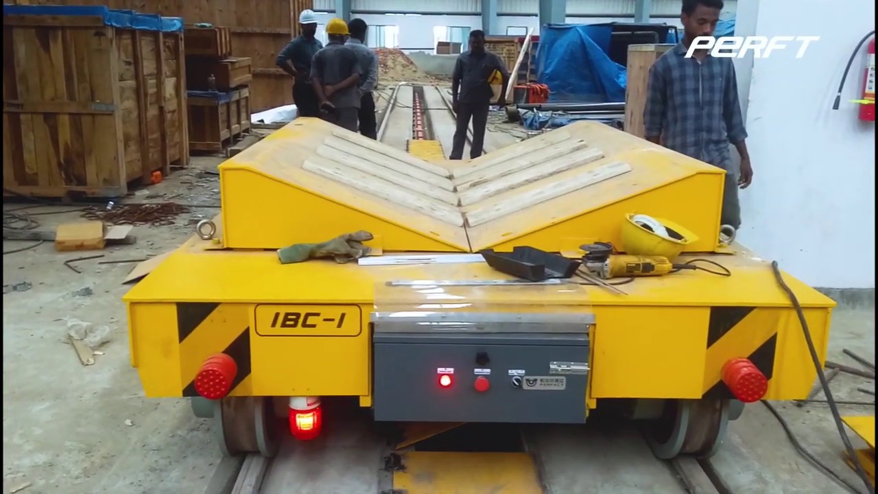 20T busbar powered cross track transfer cart - YouTube