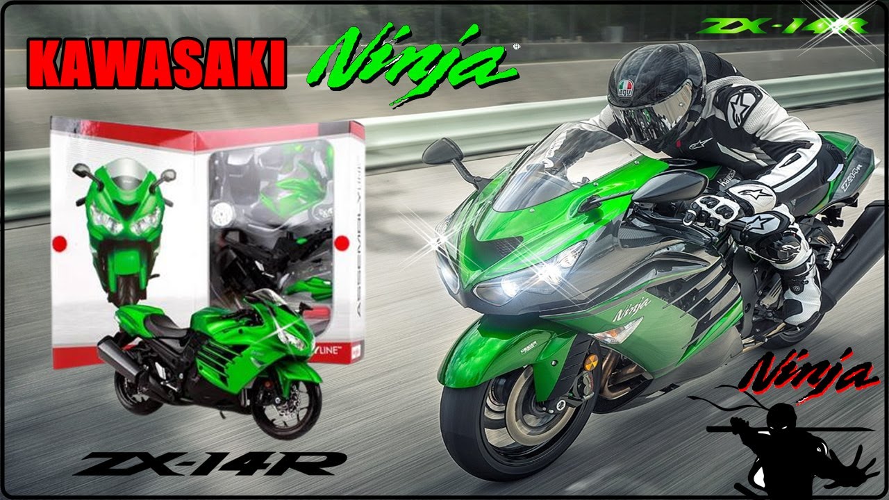 MOTO SUPERESPORTIVA KAWASAKI NINJA ZX-14R [ MINIATURE 1/12 DIE CAST ...
