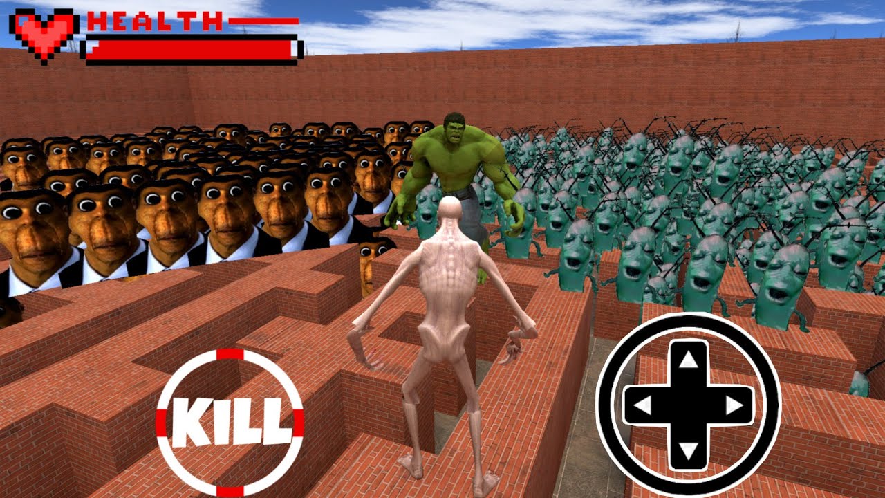 SCP 096 VS HULK VS OBUNGA ARMY VS SCARY PLANKTON In Garry's Mod - YouTube