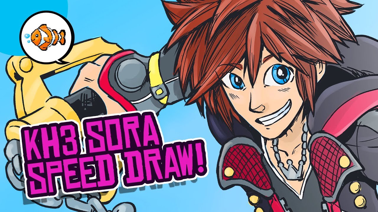 KINGDOM HEARTS III SORA SPEED DRAW! How to Draw with Clip Studio Paint ...