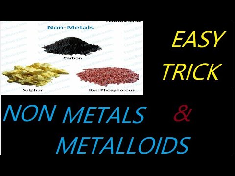 how to learn non metals and metalloids easy trick full marks in exam ...